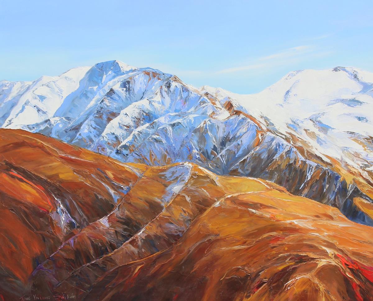 Otago Hills, Palette Knife artwork by Jane Sinclair